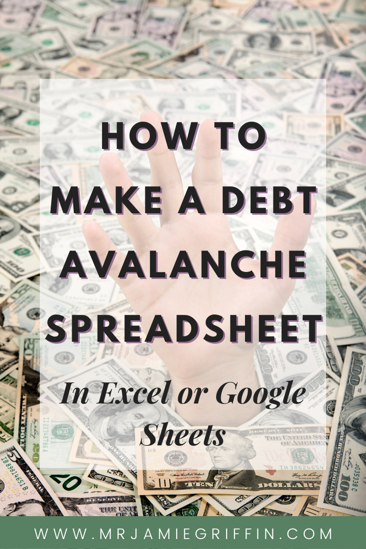 How to Make a Debt Avalanche Method Spreadsheet in Excel and Google ...